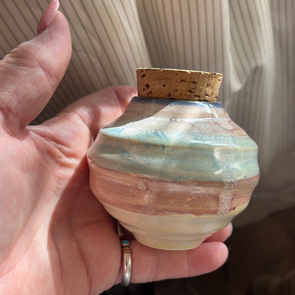 Accents | 3 Inch Ceramic Pot With Stopper No Damage Nice Glaze | Poshmark
